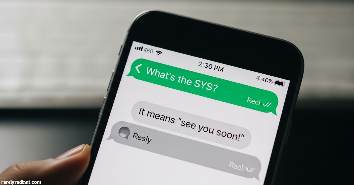 SYS Meaning in Text: Chat Slang Explained with Examples - Rarely Radiant